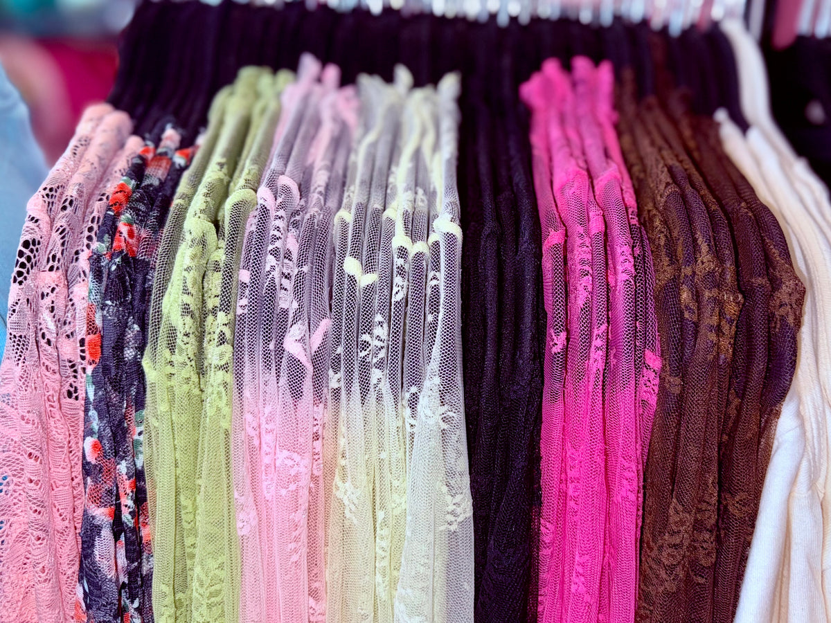 MESH LACE LUX LAYERING SEE THRU TOP LONG SLEEVE BLOUSE=GREAT FOR LAYER ...