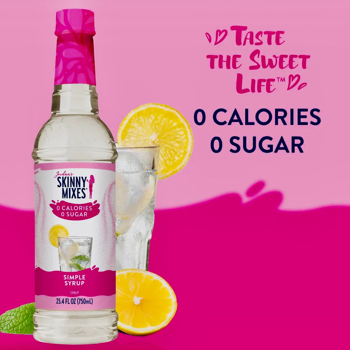 SUGAR FREE SIMPLE SYRUP JORDAN'S SKINNY MIXES SYRUPS – Pink Pineapple ...
