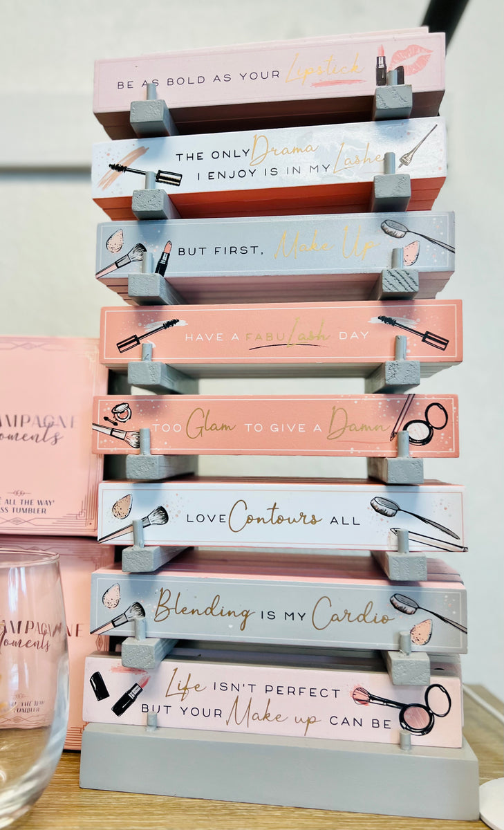 BLUSH Wooden Blocks With Sayings – Pink Pineapple Boutique Pensacola